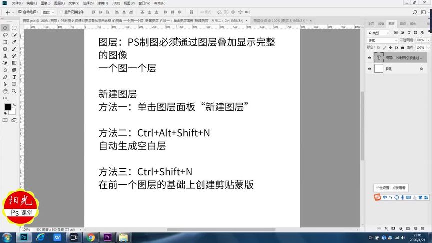 PS新手入门基础教程:新建图层的几种方法,图层的定义和性质