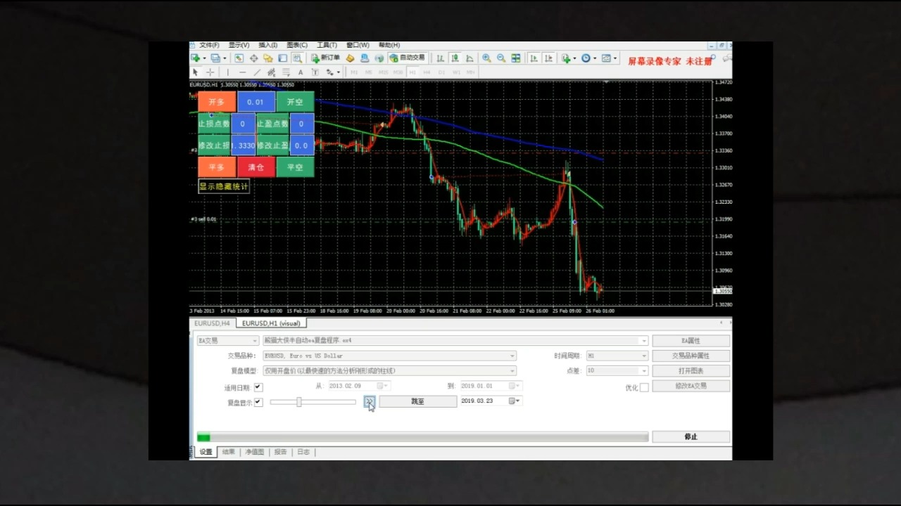 mt4半自动复盘外汇ea mt4怎么手动下单复盘历史行情数据