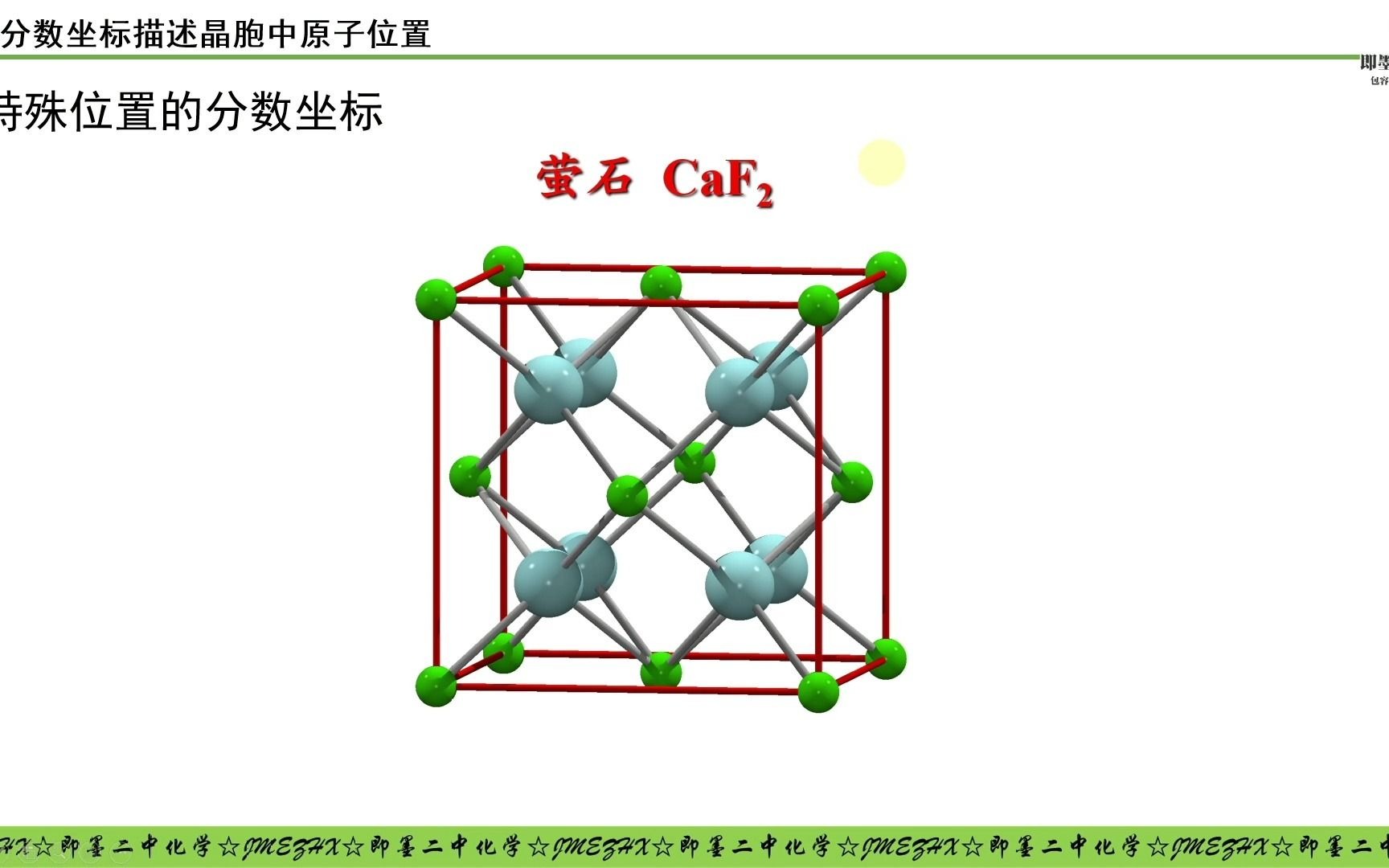 利用分数坐标描述晶胞中原子位置