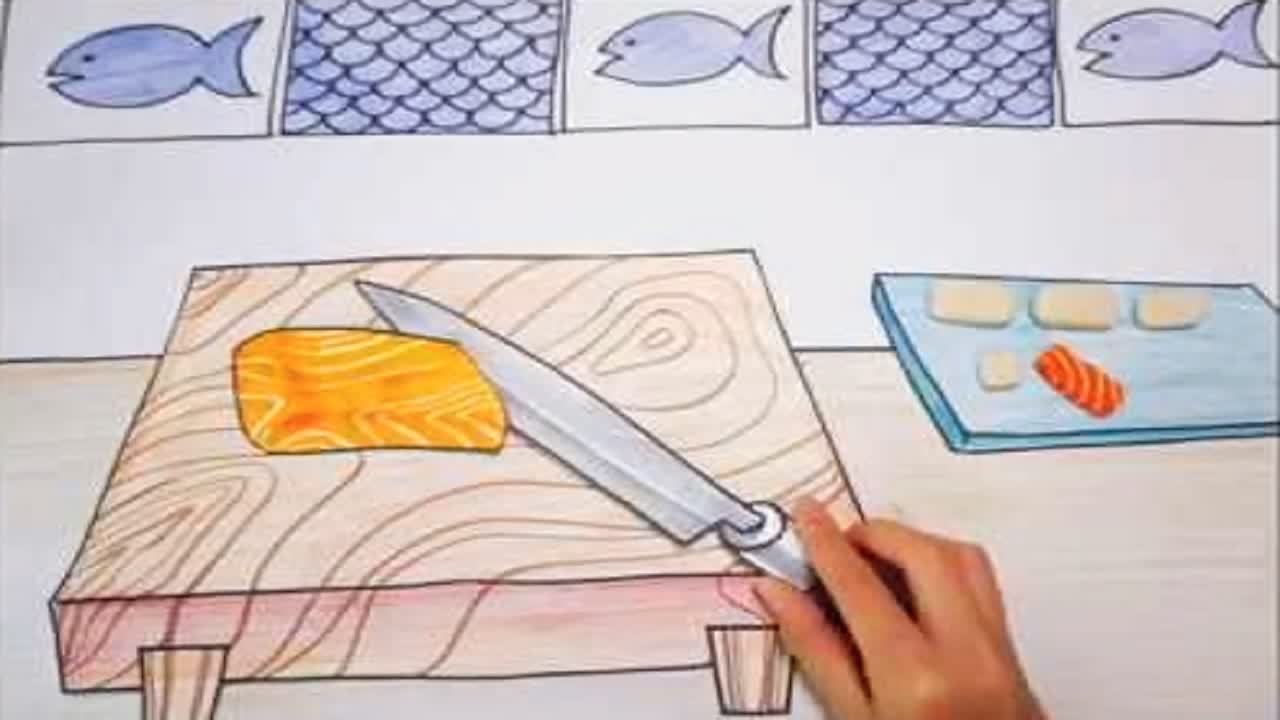 手绘定格动画:制作超级无敌寿司,就属你最厉害!