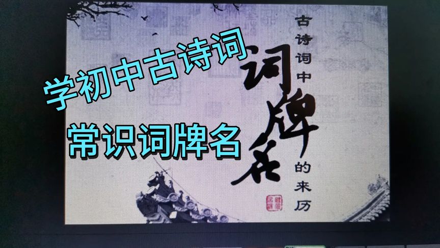 学初中古诗词,词牌名是什么?