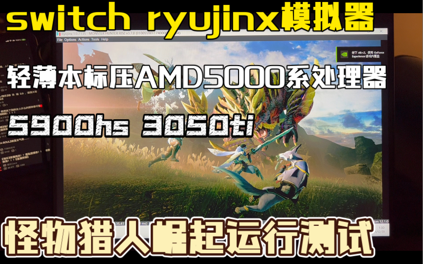 switch 龙神ryujinx模拟器 怪物猎人崛起 完美30帧 幻13 5900HS 3050ti