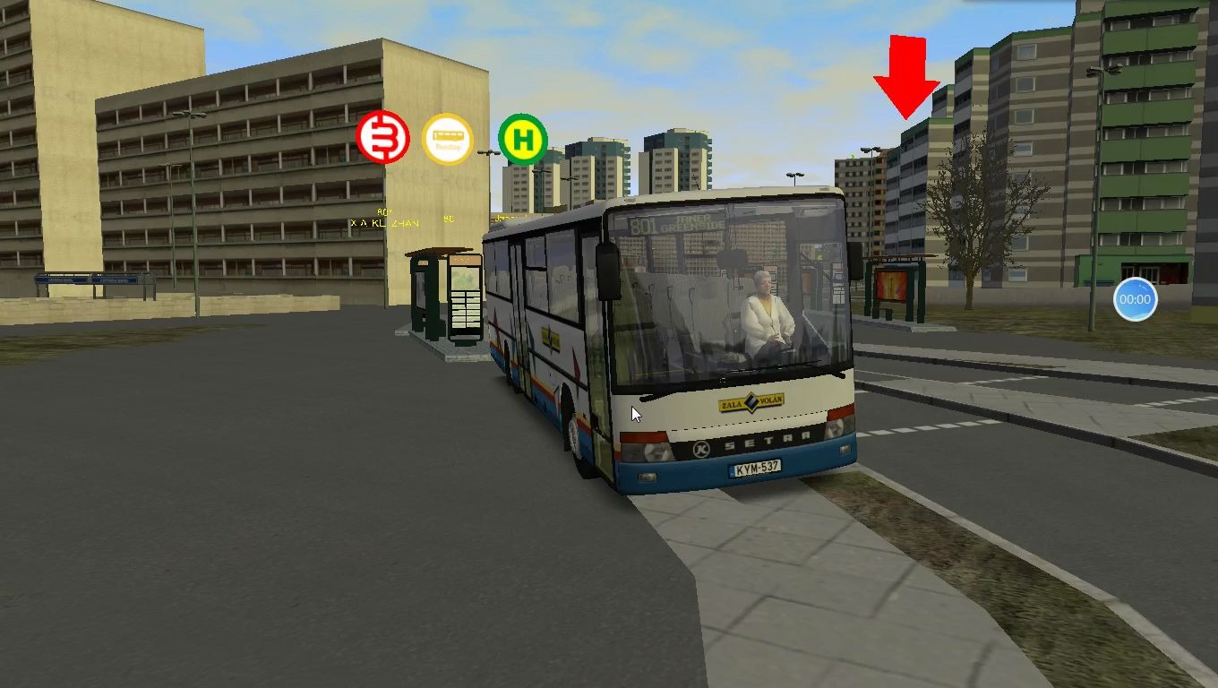 OMSI2 巴士模拟2 驾驶赛特拉长途巴士在建二的801路 有一些刺激 ...