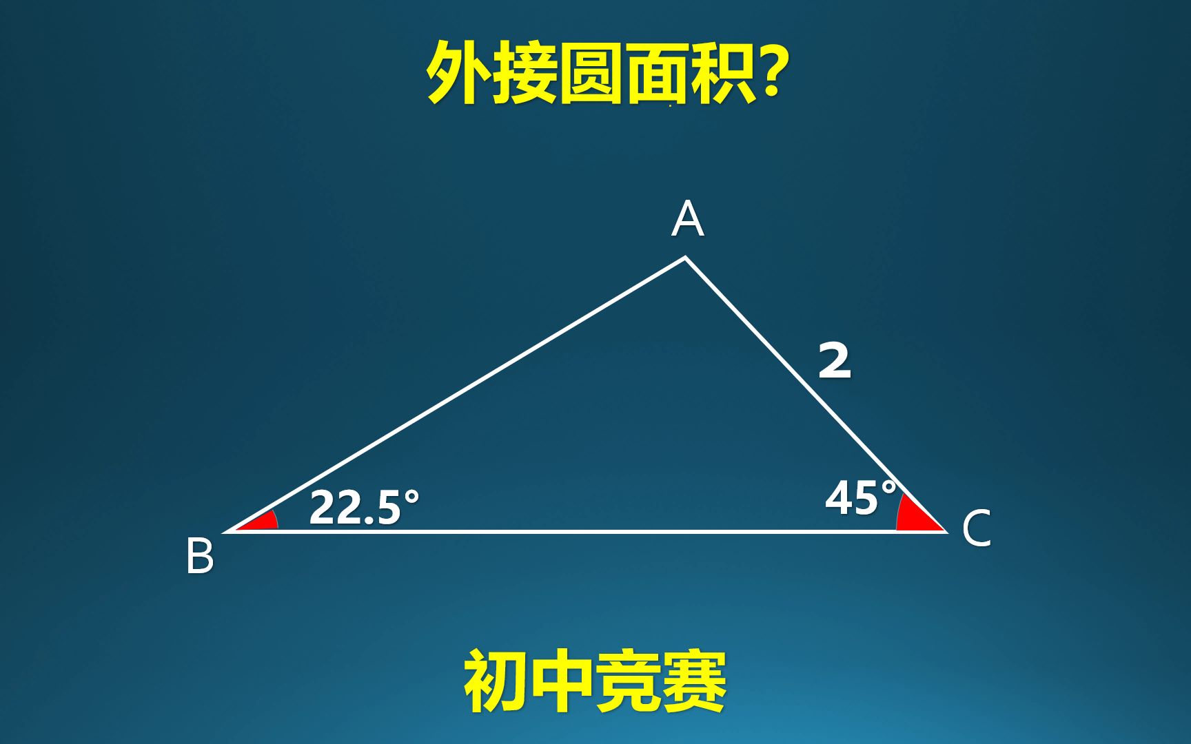 只能用初中知识,求出外接圆的面积!
