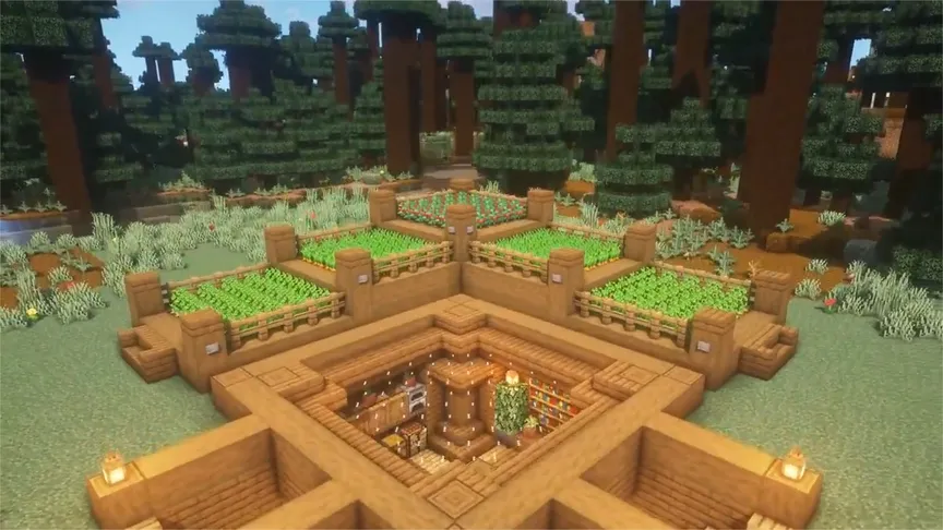 我的世界:生存向地下基地建筑教程