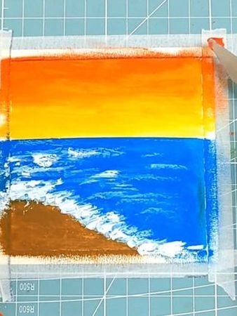 油画棒风景画慢速教程来啦,一看就会哟!创意简笔画,儿童画