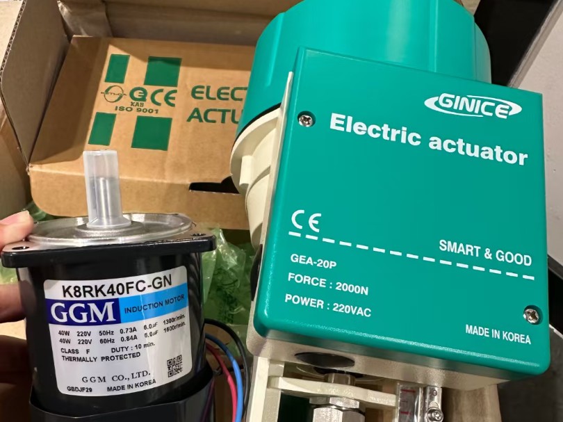 韩国GINICE吉尼斯电动执行器到货几十万,几百公斤重,我司为大陆总...