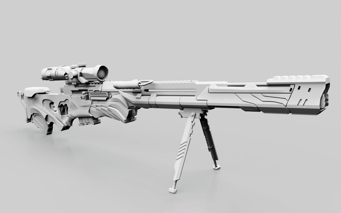 【3DMAX建模】次世代硬表面枪械建模,3dmax零基础道具建模教学