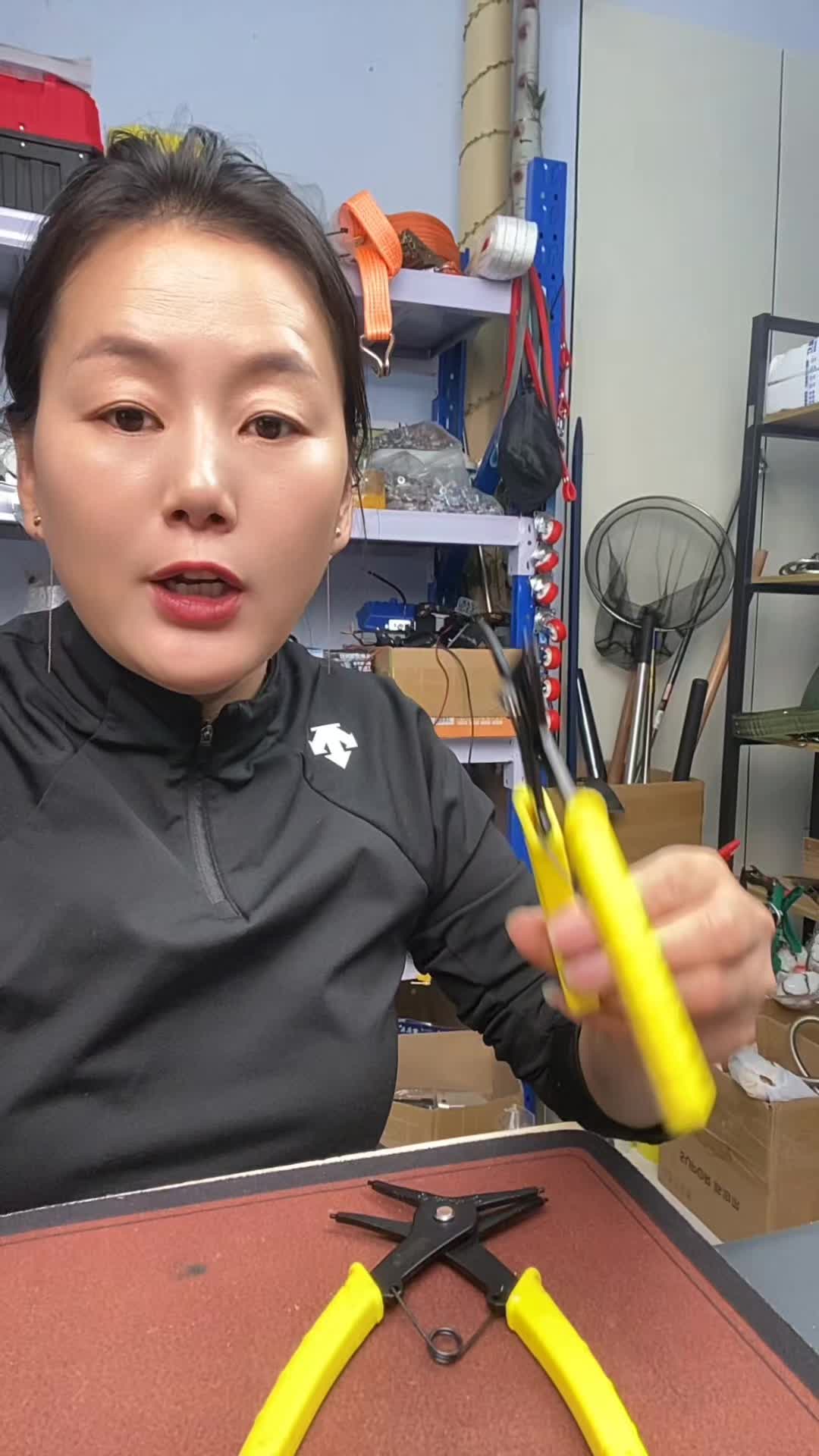 两用卡簧钳子双用卡黄钳二合一通用型四合一撑簧挡圈钳汽修耐用#...