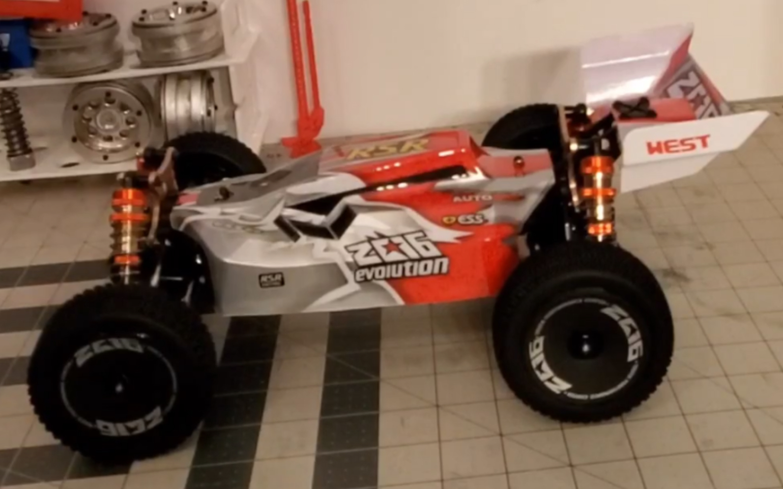 ...1/14 电越 越野车 高速rc车 550电机 遥控模型车 开箱解析 车架详解