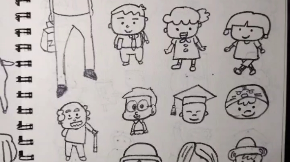 人物动物 简笔画练习