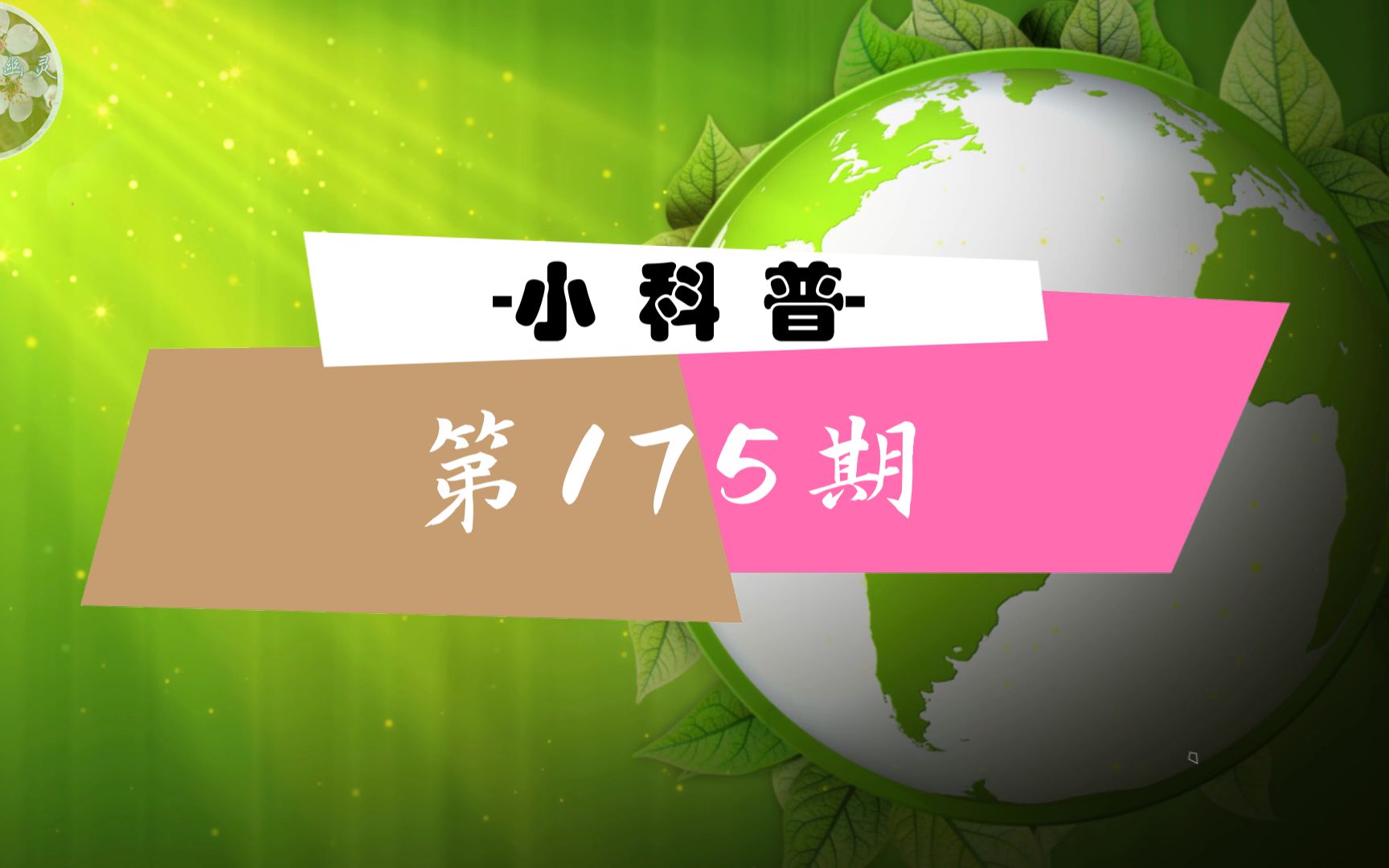 【小科普】第175期 哑巴吃黄连,有苦说不出