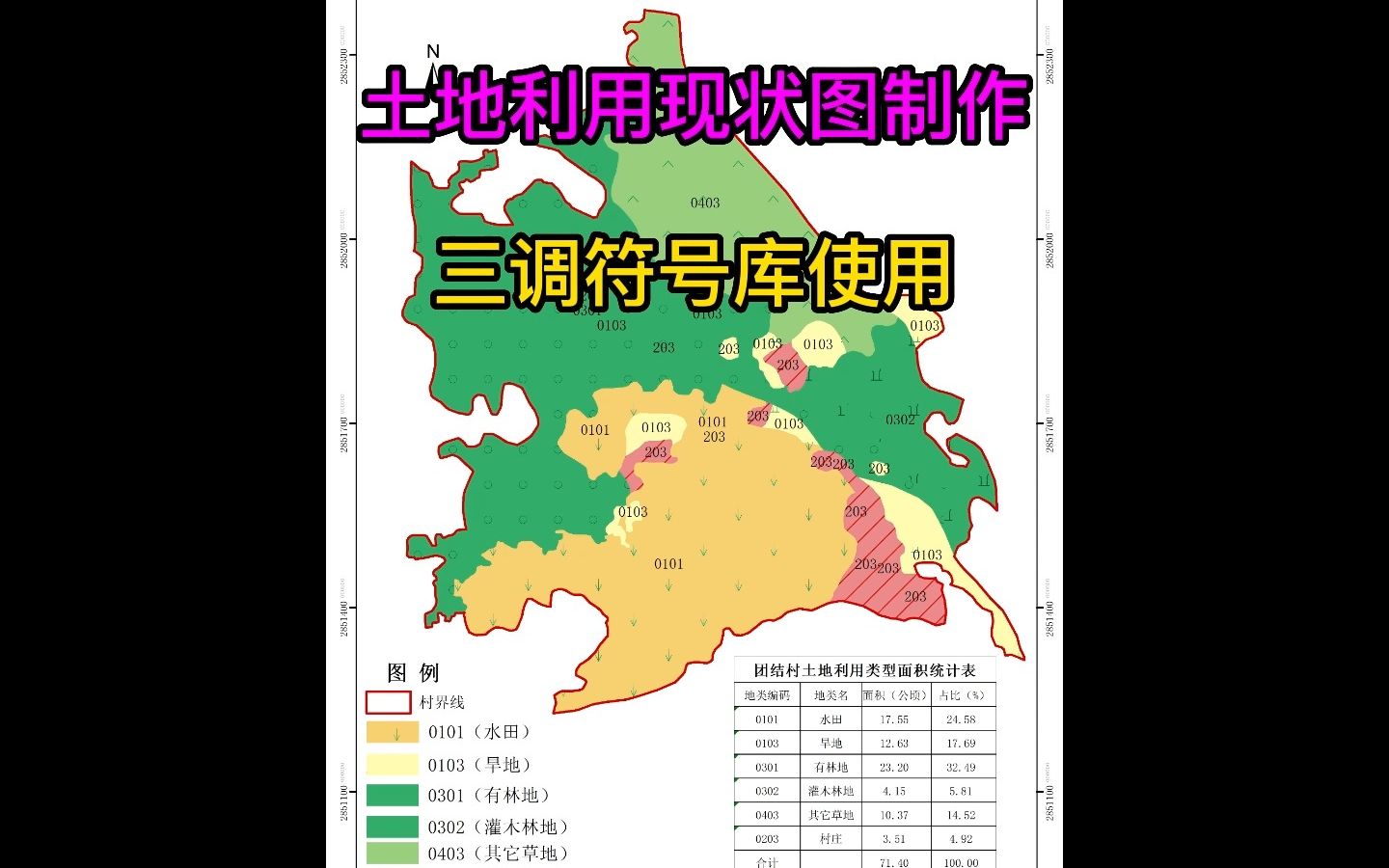 33.2 土地利用现状图制作---三调符号库使用