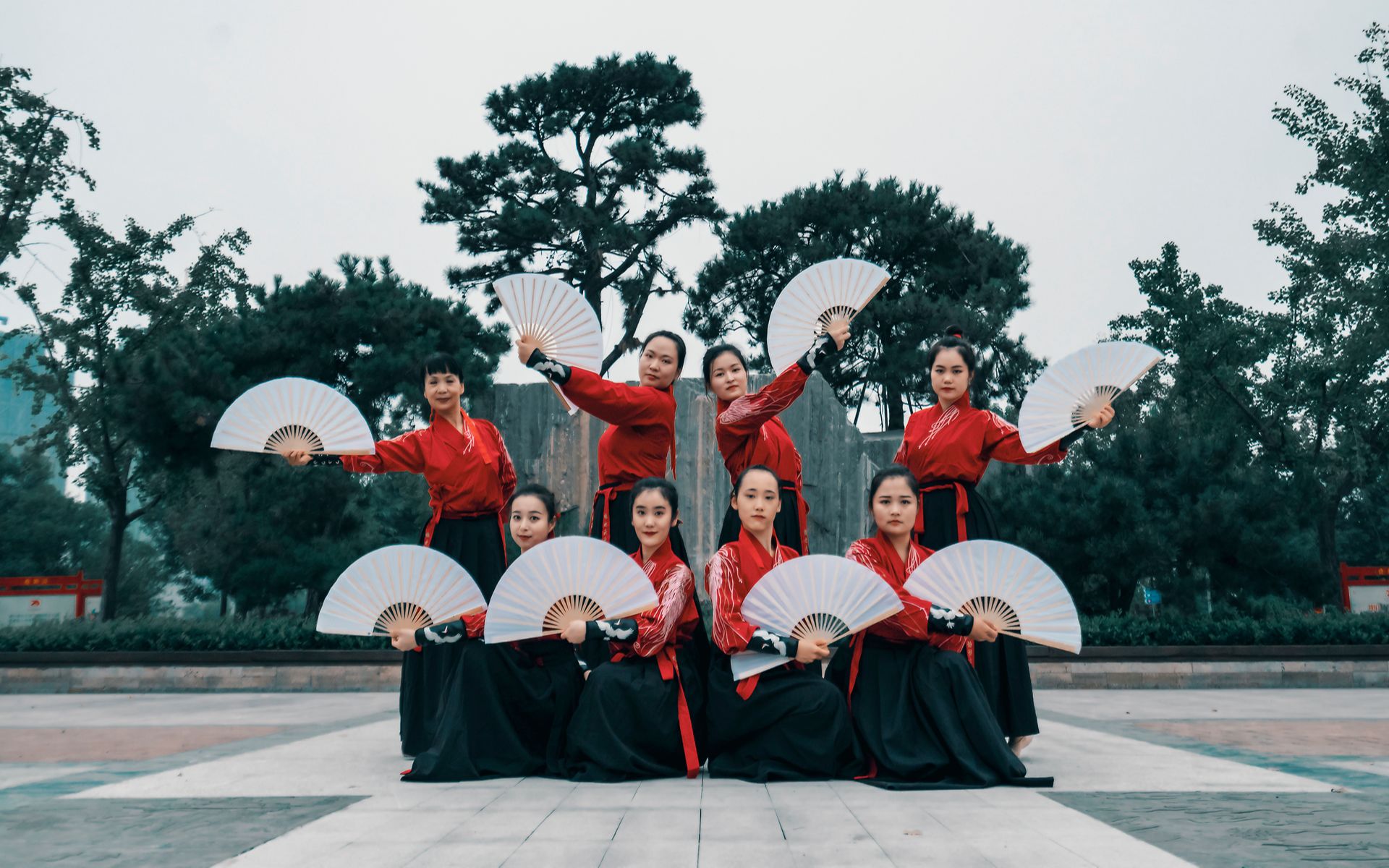 【古风编舞】张杰《天下》适合年会简单扇子舞古典舞- 【单色舞蹈】...