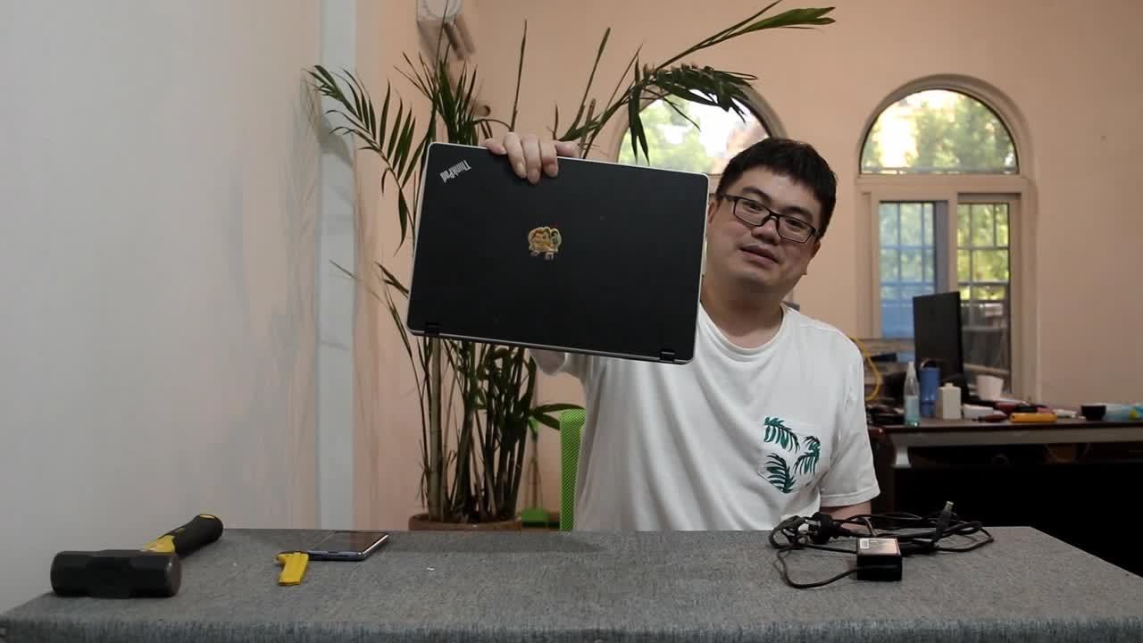 225块钱淘了台ThinkPad笔记本电脑,用它打.