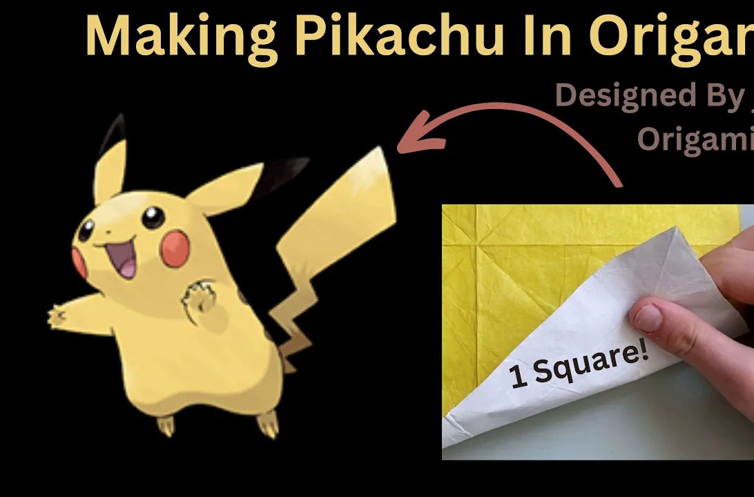 【jek15 Origami】皮卡丘宝可梦折纸教程Making Pikachu In Origami