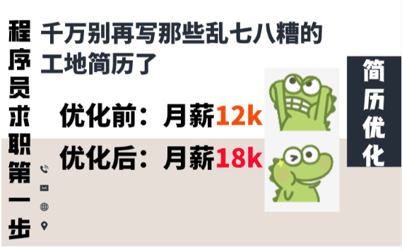 程序员不会写简历?前辈精选数十份简历;六个点教你简历优化直冲T1;...