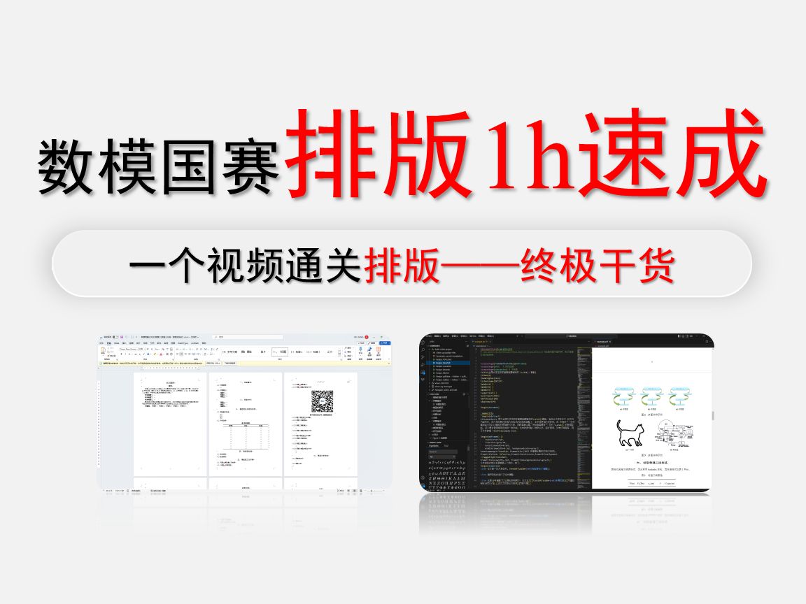 【数模国赛排版】数学建模国赛排版,一个视频就够了!Word/LaTeX排版...
