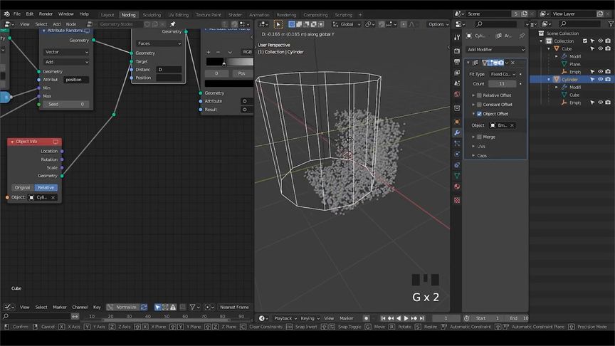 blender 几何修改器节点-分散和删除体积点