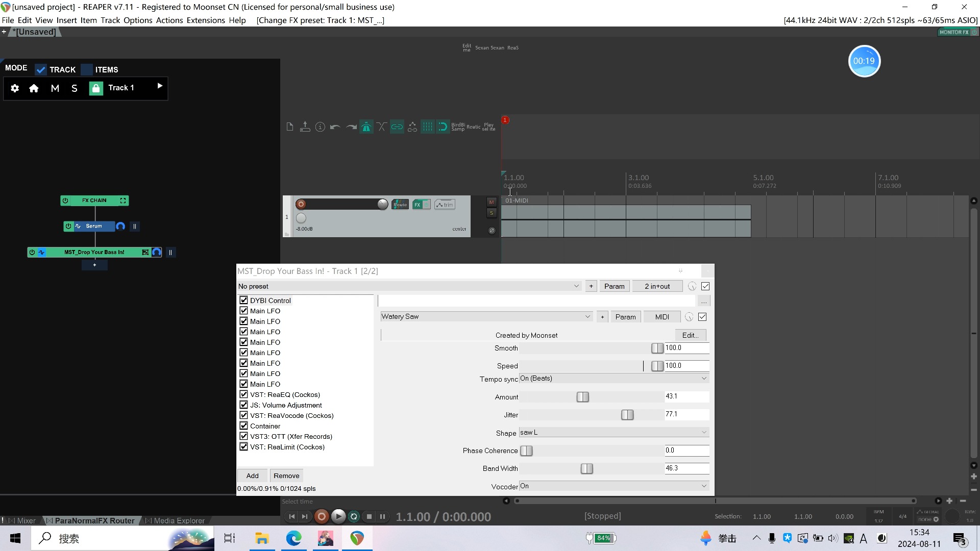 是的,我在Reaper里实现了FL Studio的Patcher的全部功能