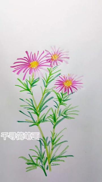 油画棒画简单的花卉,简单易学一看就会,喜欢的学起来吧油画棒