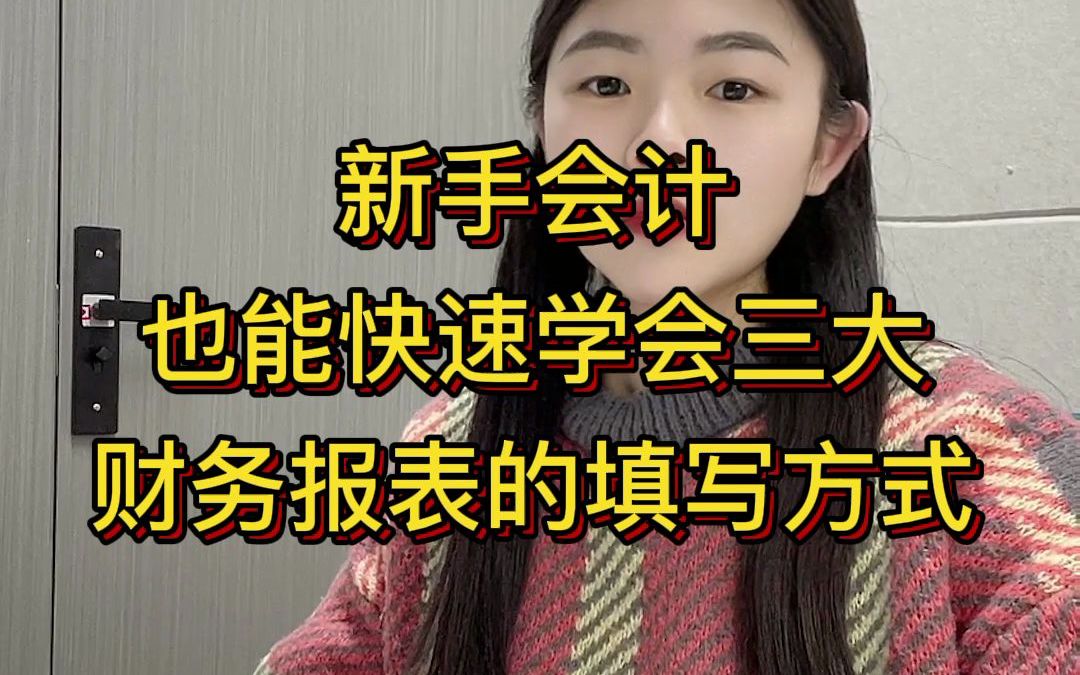 新手会计也能快速学会,三大财务报表的填写方式!