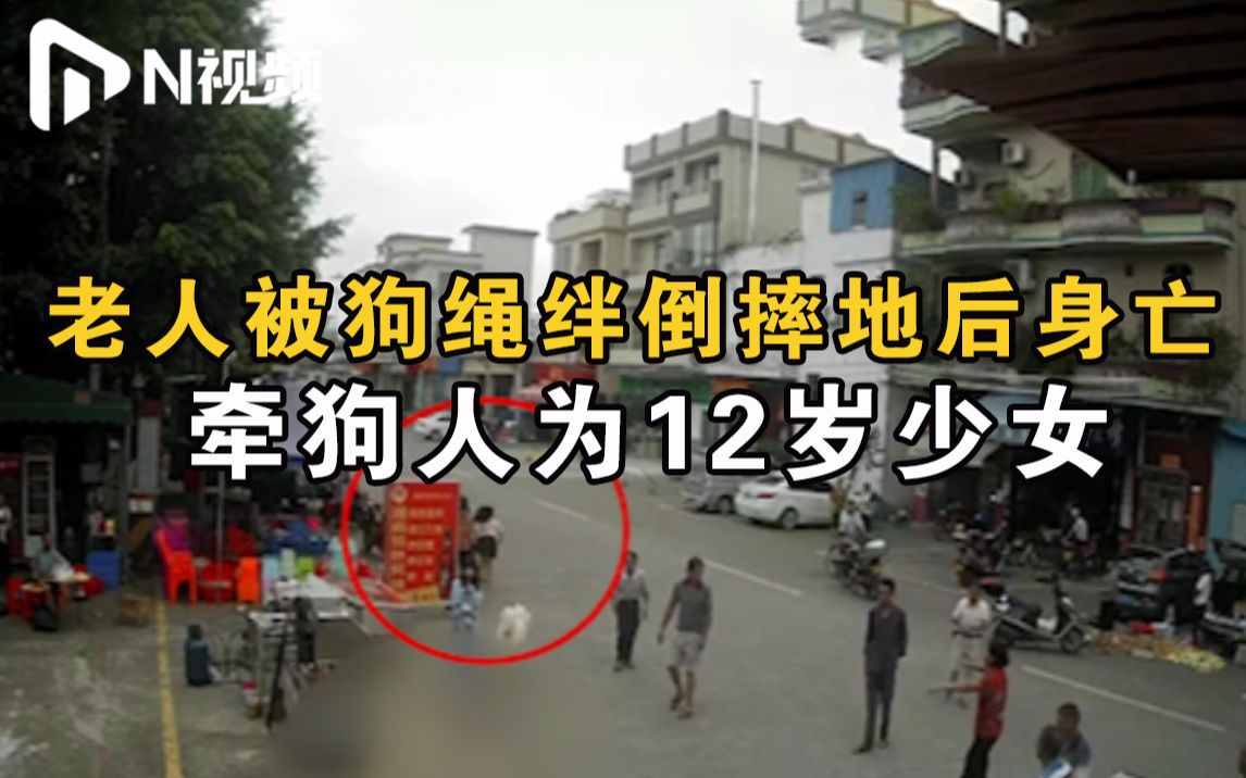 广东佛山一老人被狗绳拽倒重摔在地,送医抢救无效后死亡