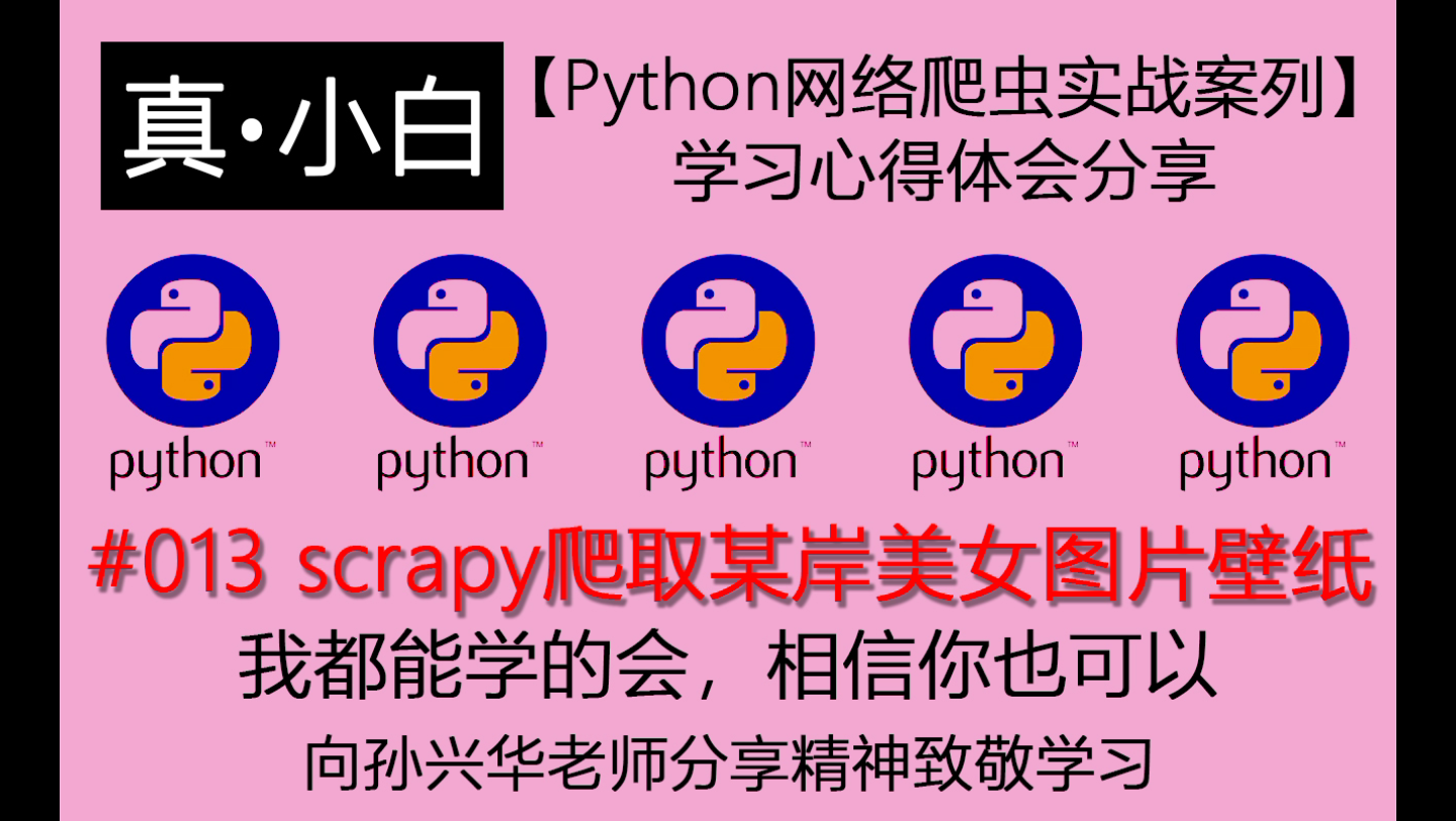 220308#013 scrapy爬取某岸美女图片壁纸【Python爬虫案例分享】