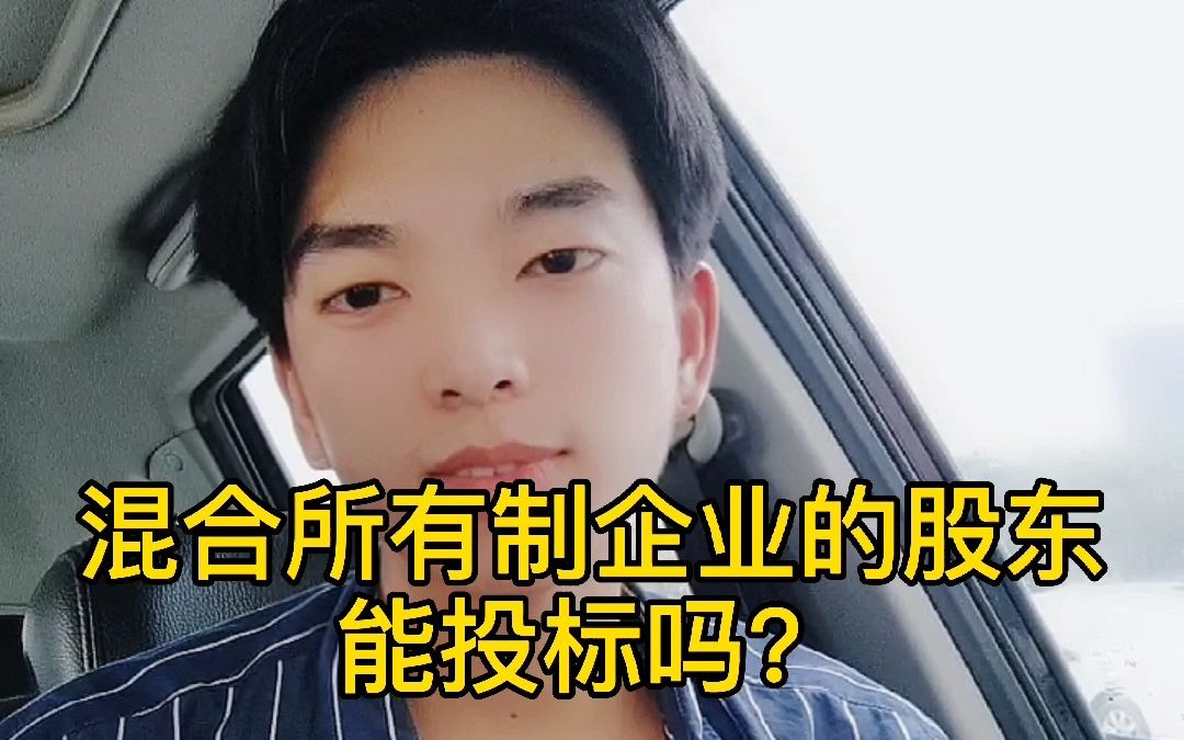 混合所有制的企业的股东,可以招投标吗?