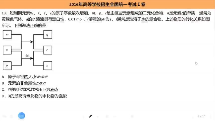 短周期元素W、X、Y、Z的原子序数依次增加,下列说法正确的是?