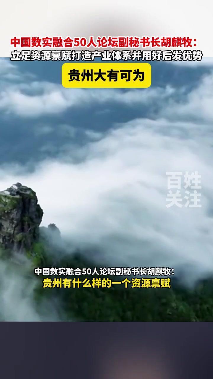 中国数实融合50人论坛副秘书长胡麒牧:立足资源禀赋打造产业体系...