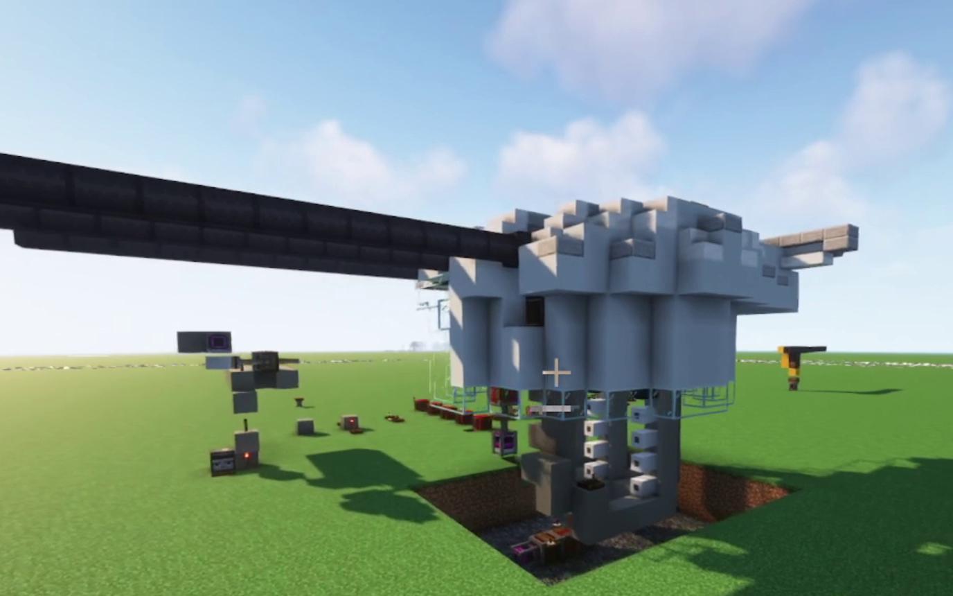 【机械动力】战列舰炮塔结构运作原理展示_哔哩哔哩bilibili_我的世界_...