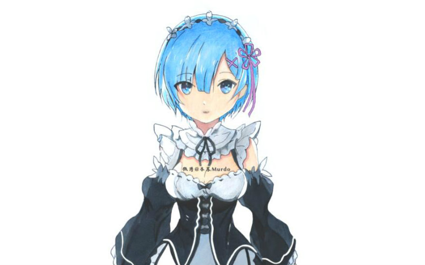 【木东-Murdo】蕾姆马克笔上色动漫人物手绘教程(线稿)