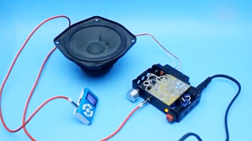 自制一个迷你的功放机,操作简单,效果还不错!