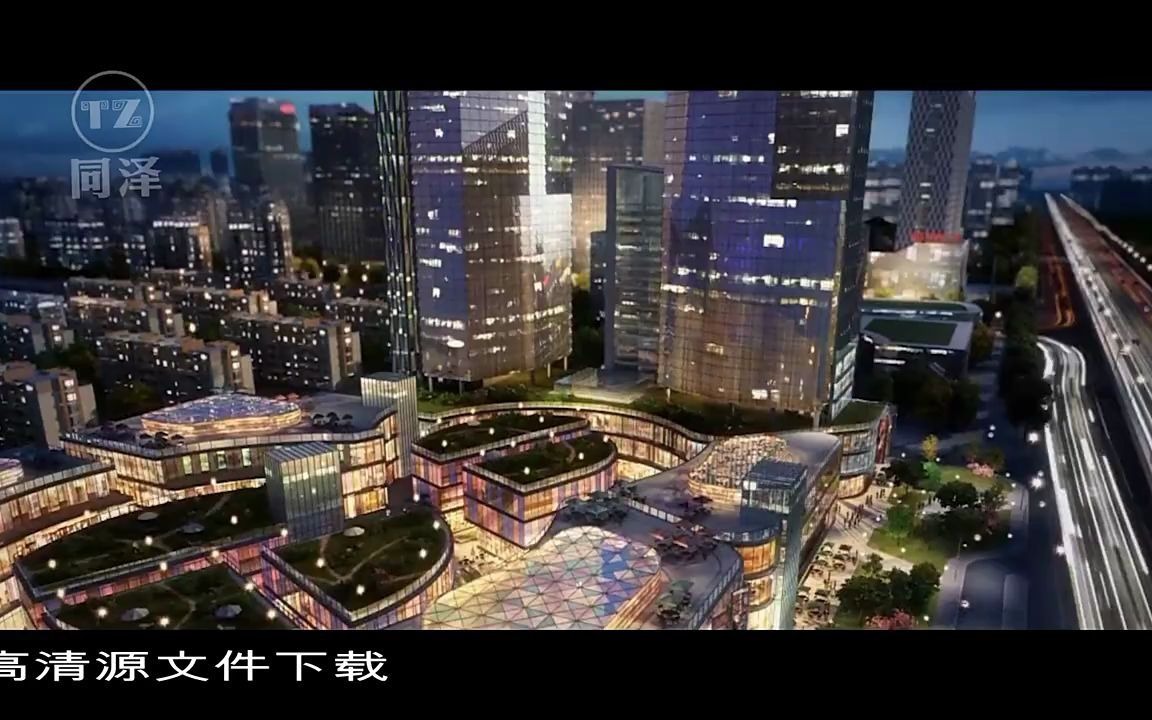 ...写字楼商厦商业中心商业街商场百货休闲娱乐三维建筑动画视频素材