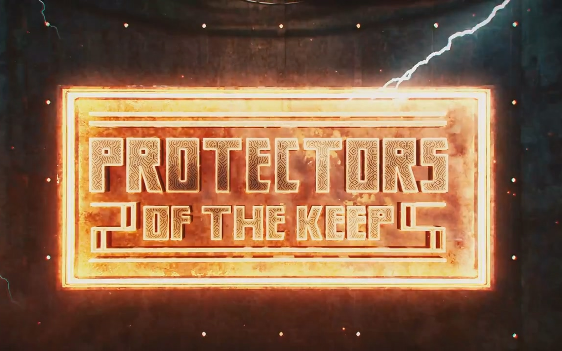 AE模板-3D金色招牌纹理边框闪电电流特效的动态LOGO片头模板标识...