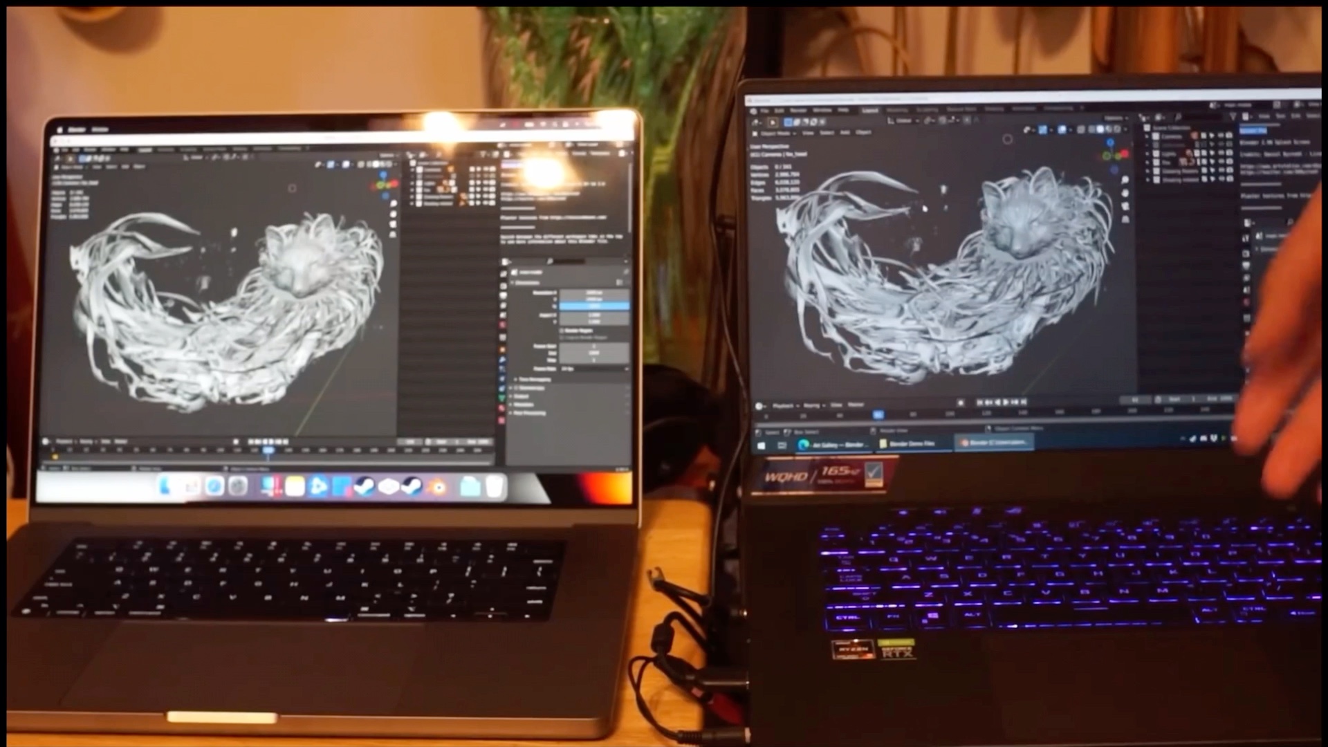 macbook pro m1 max 显卡性能与移动端RTX3070持平