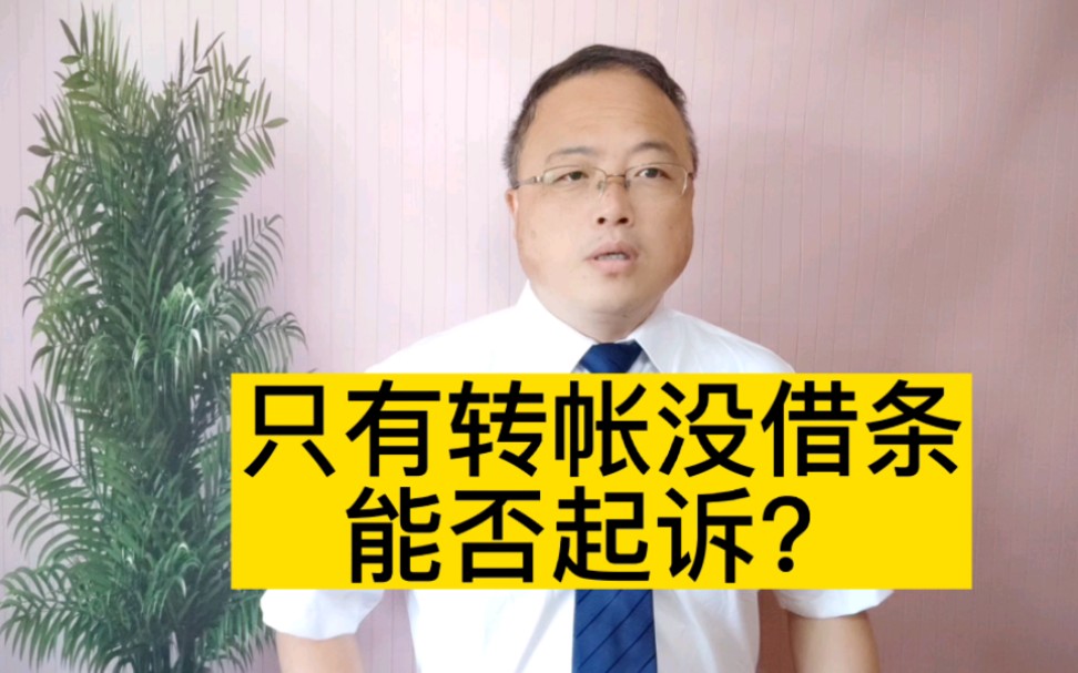 只有转帐没借条能否起诉?