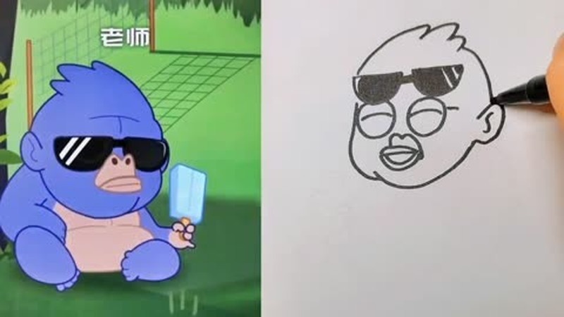 简笔画:大猩猩