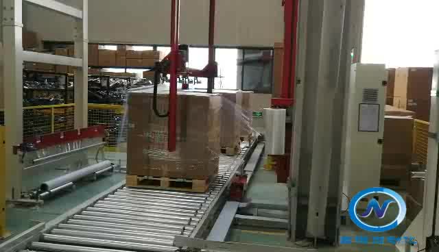 货物裹包缠膜机 全自动缠绕薄膜包装机 在线式托盘缠绕机