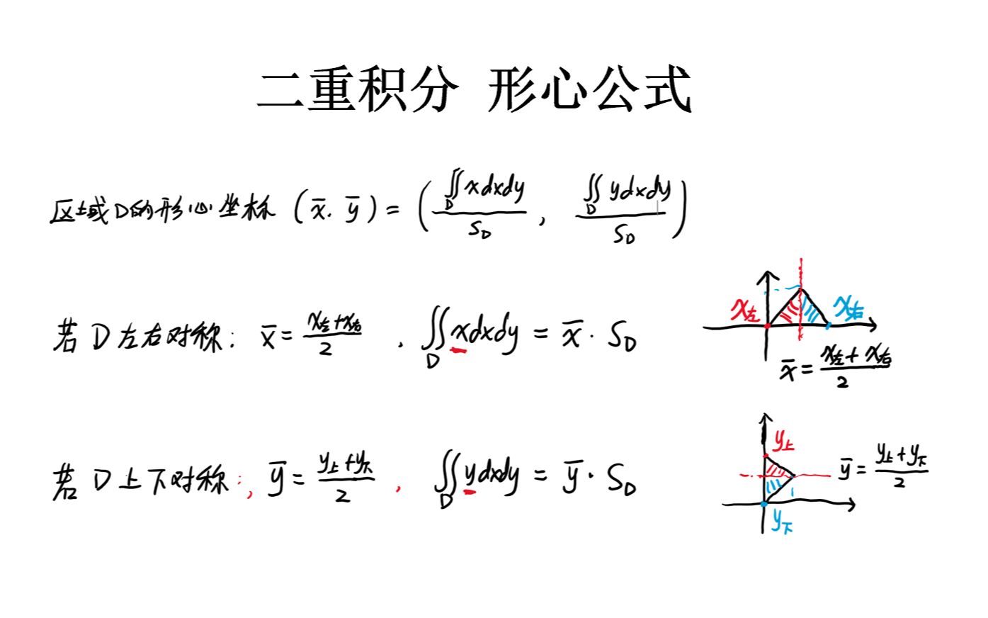 二重积分--性质(4)--形心公式--05