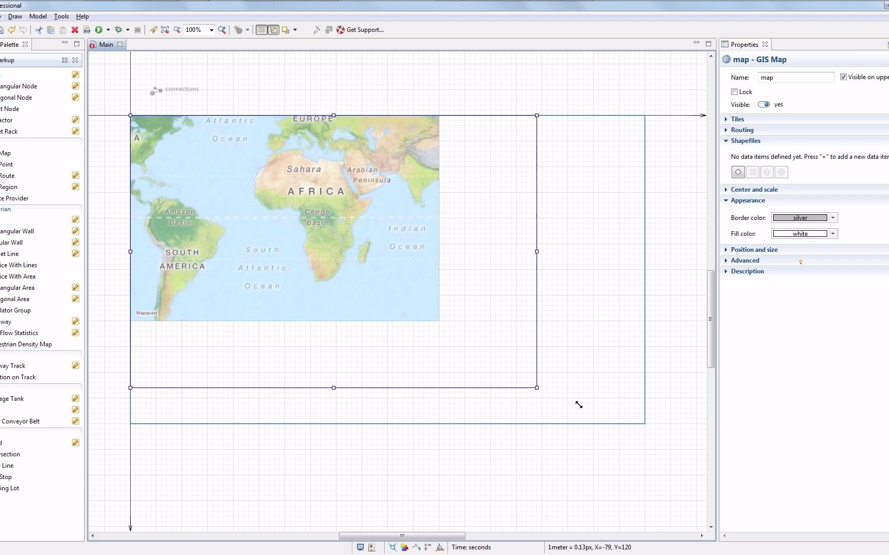 将 GIS shapefile 转换为 AnyLogic 轨道标记