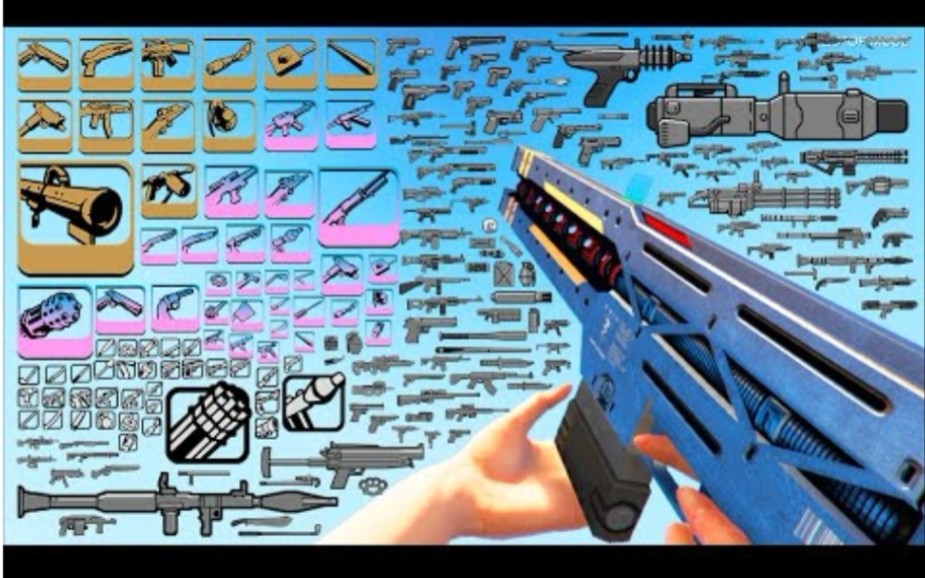 GTA《侠盗猎车手》(SA,IV,3,VC&ONLINE)第一人称武器展示