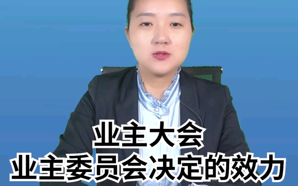 业主大会业主委员会决定的效力