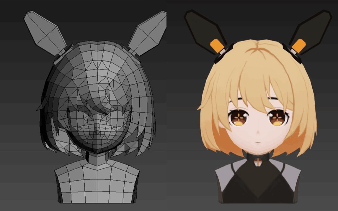 C4D游戏角色建模——卡通角色幻塔米娅模型制作,3dmax手绘基础...