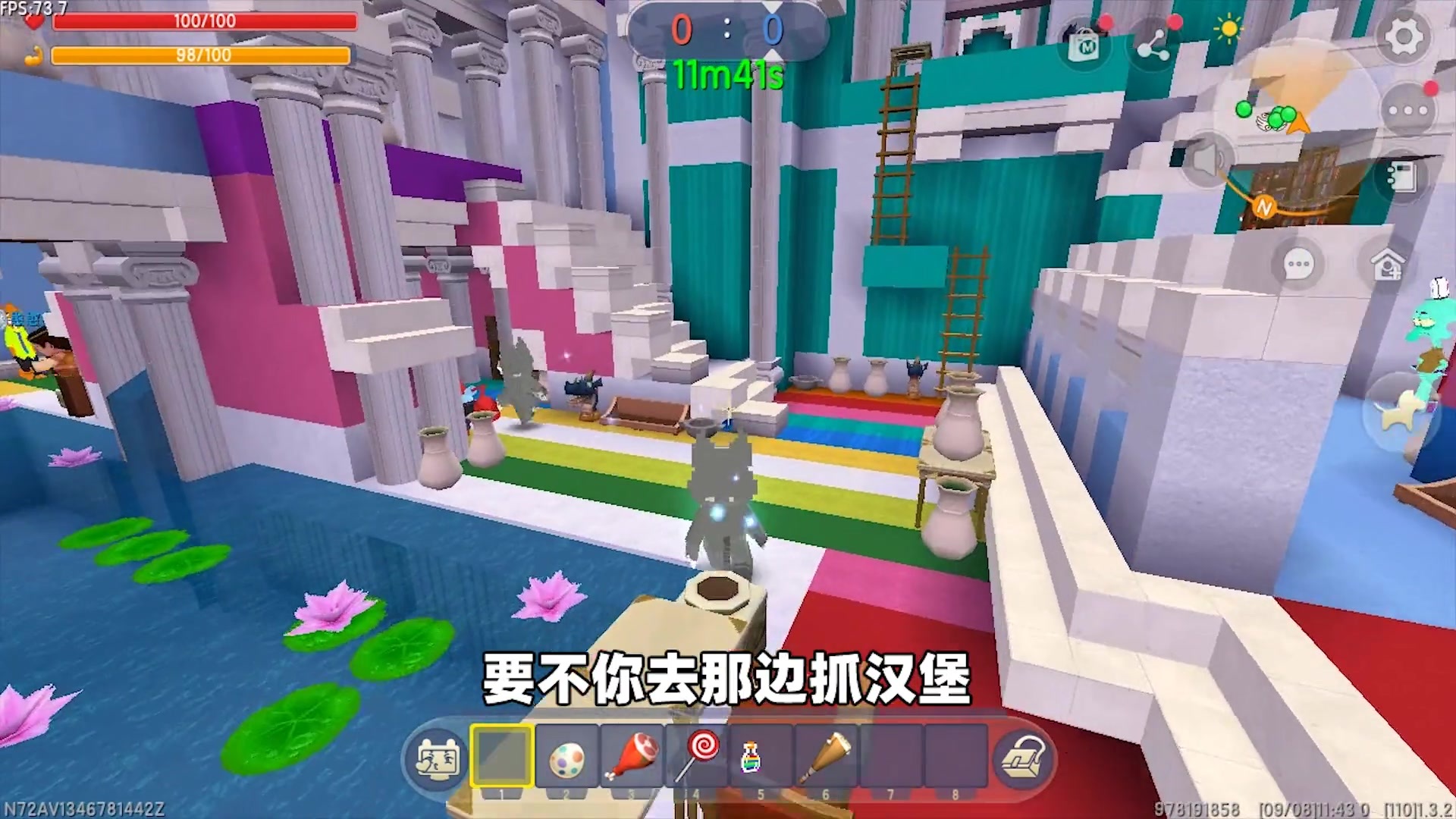 迷你世界:城堡躲猫猫!柚子是猫假扮成狼人,会被狼人发现吗