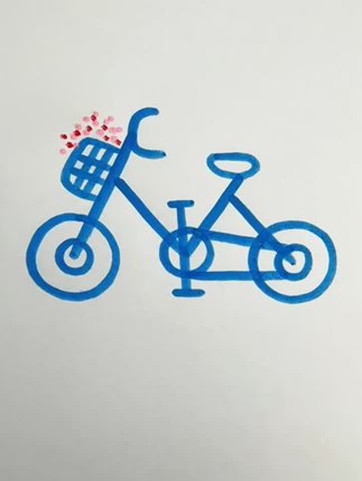 这样画自行车,真的很简单~ 幼儿美术