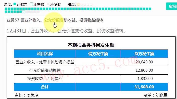 跟着老会计学做账之营业外收入、公允价值变动收益、投资收益结转