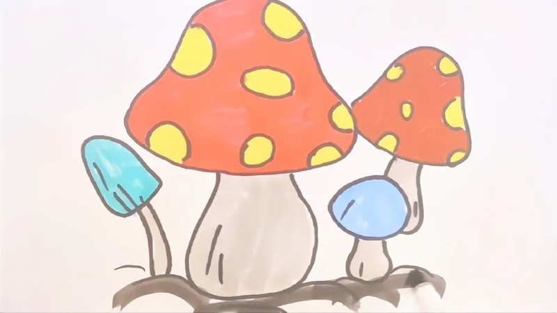 简笔画蘑菇,一起来画吧