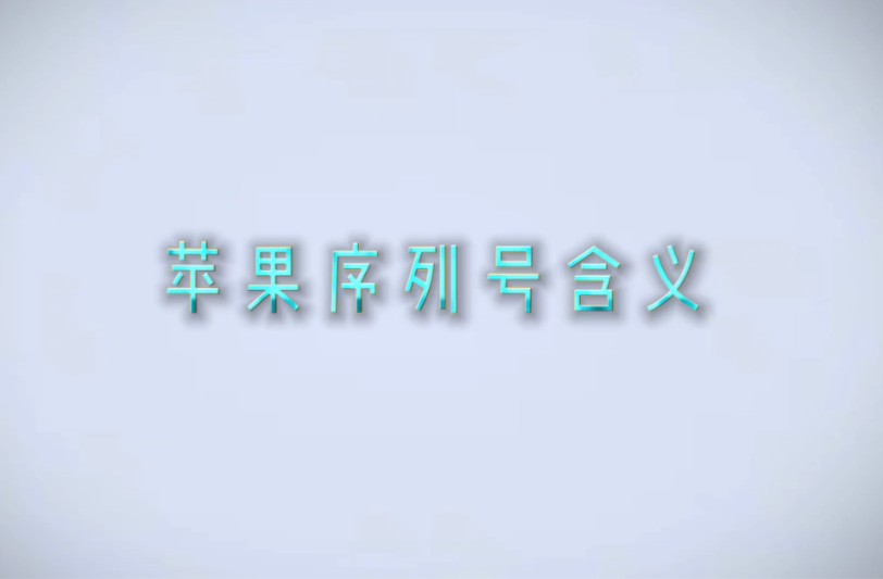 苹果手机序列号含义